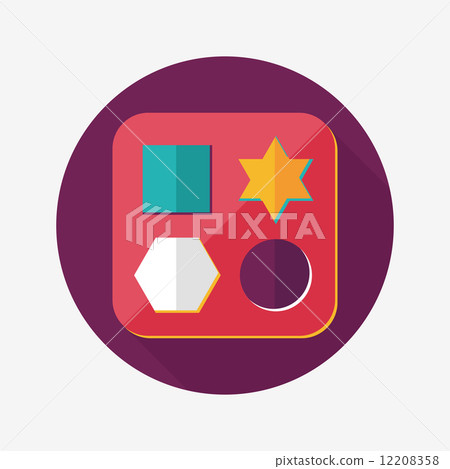 educational toy flat icon with long shadow,EPS 10 - Stock Illustration ...