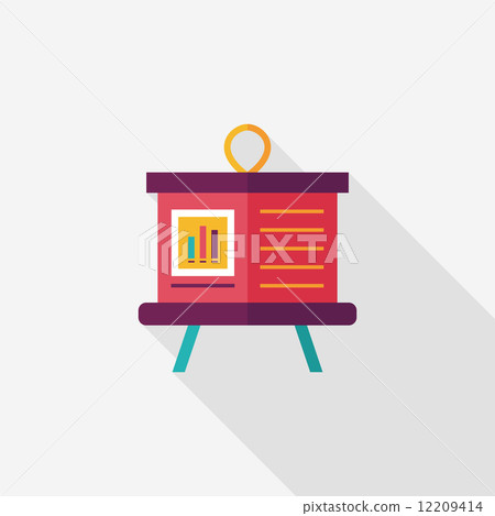 Board flat icon with long shadow,eps10 - Stock Illustration [12209414 ...