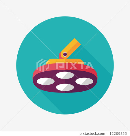 operating theatre light flat icon with long shadow - Stock Illustration ...