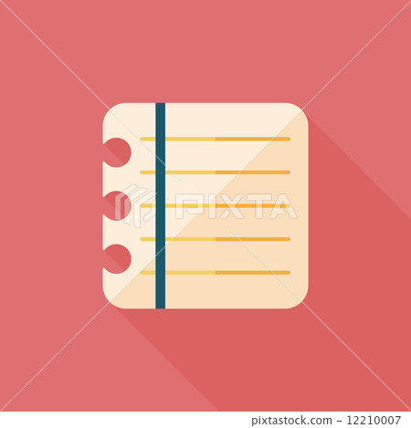notebook paper flat icon with long shadow,eps10 - Stock Illustration ...