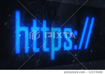 HTTPS text on virtual screens - Stock Illustration [12215688] - PIXTA