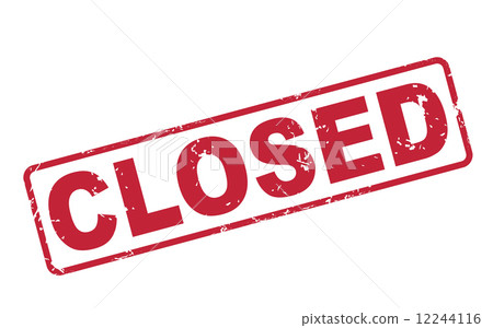 red, sign, closed - Stock Illustration [12244116] - PIXTA