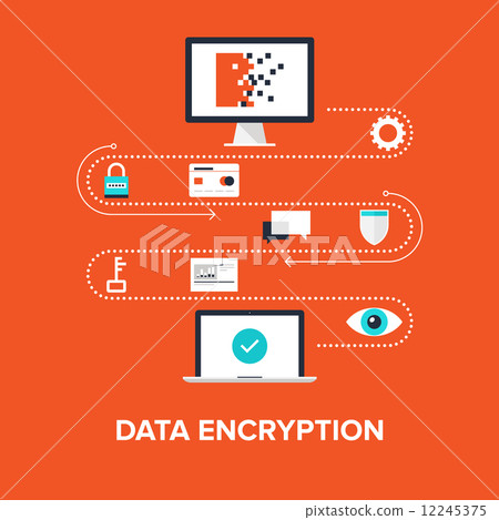 Data Encryption - Stock Illustration [12245375] - PIXTA