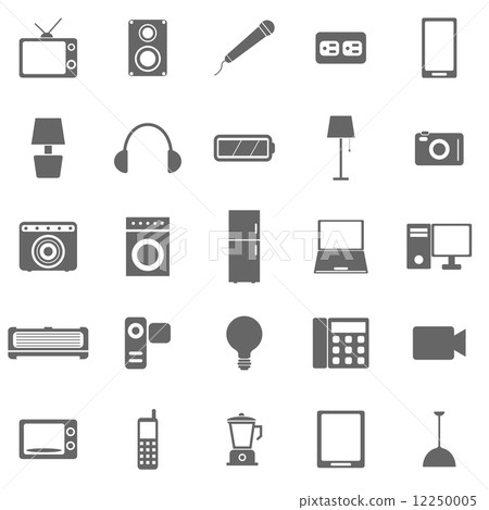 Electrical Machine icons on white background - Stock Illustration ...