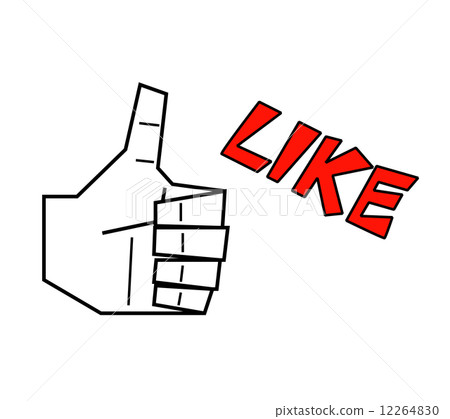 LIKE signs thumbs up - Stock Illustration [12264830] - PIXTA