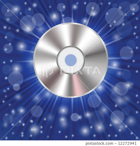 CD on a blue background - Stock Illustration [12272941] - PIXTA