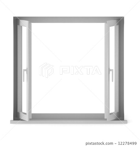 3d render of opened window - Stock Illustration [12278499] - PIXTA