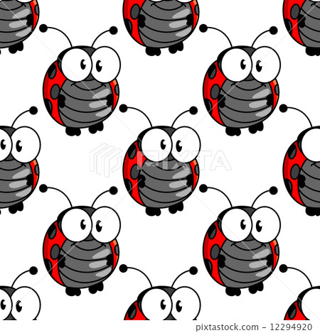 Ladybug seamless background pattern - Stock Illustration [12294920] - PIXTA