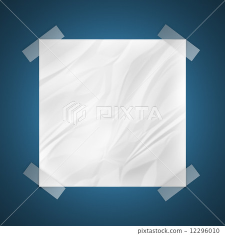 wrinkled note on blank wall - Stock Illustration [12296010] - PIXTA