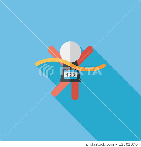 winner flat icon with long shadow,eps10 - Stock Illustration [12302376 ...
