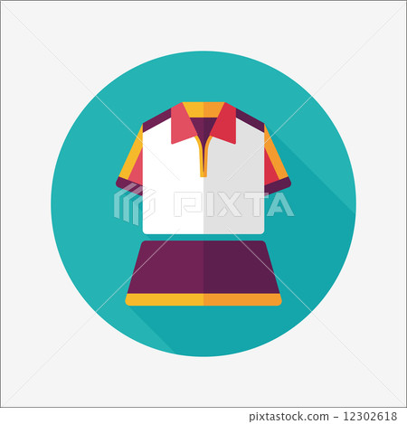sport outfit flat icon with long shadow,eps10 - Stock Illustration ...