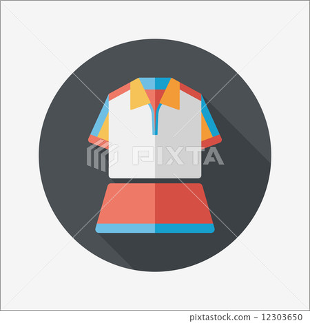 sport outfit flat icon with long shadow,eps10 - Stock Illustration ...