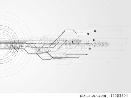 Grey hi-tech circuit board background - Stock Illustration [12305894 ...
