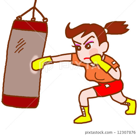 A girl who makes boxing - Stock Illustration [12307876] - PIXTA