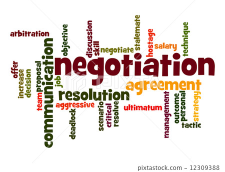 Negotiation word cloud - Stock Illustration [12309388] - PIXTA