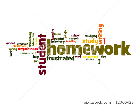 Homework word cloud - Stock Illustration [12309425] - PIXTA