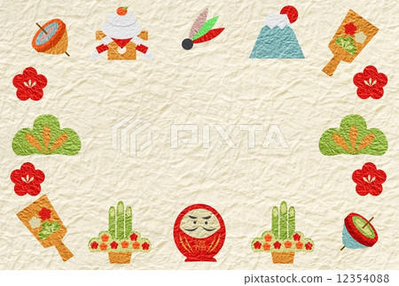 Lucky paper Japanese paper background... - Stock Illustration [12354088 ...