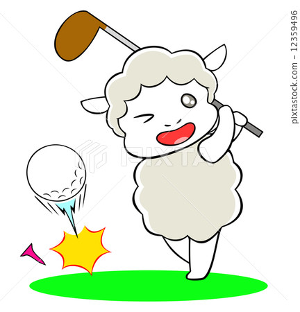 Golf sheep - Stock Illustration [12359496] - PIXTA