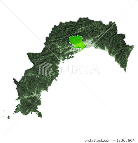 Kochi Prefecture and Kochi City Map - Stock Illustration [12363604] - PIXTA