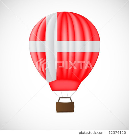 Balloon with Danish flag isolated on white - Stock Illustration ...