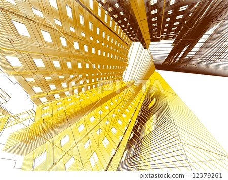 abstract modern architecture background - Stock Illustration [12379261 ...