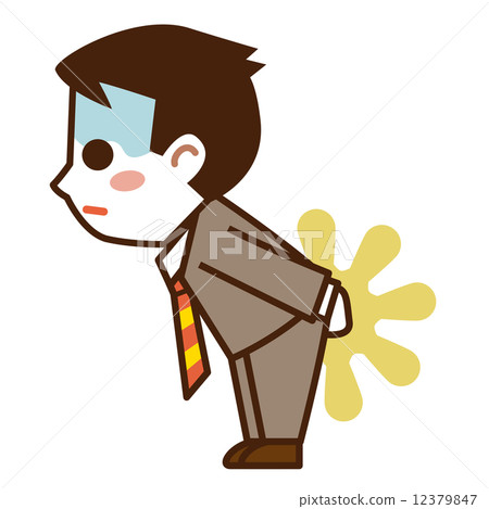 Business man leaking feces - Stock Illustration [12379847] - PIXTA