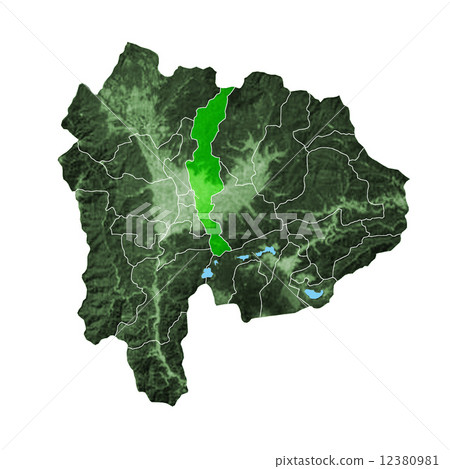 Yamanashi prefecture and Kofu city map - Stock Illustration [12380981 ...