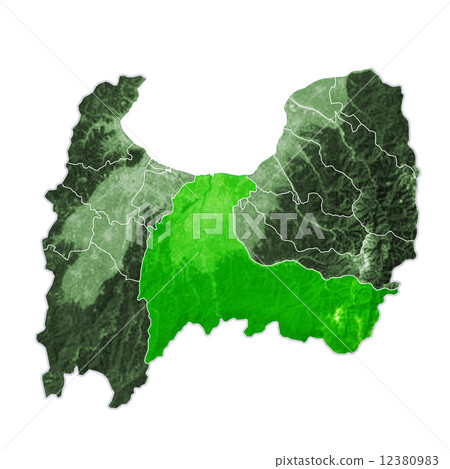 Toyama prefecture and Toyama city map - Stock Illustration [12380983 ...