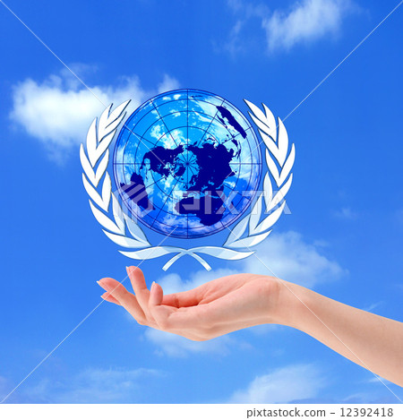 Mark of the United Nations on hand - Stock Illustration [12392418] - PIXTA