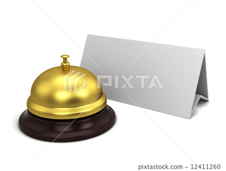 Reception bell and card - Stock Illustration [12411260] - PIXTA