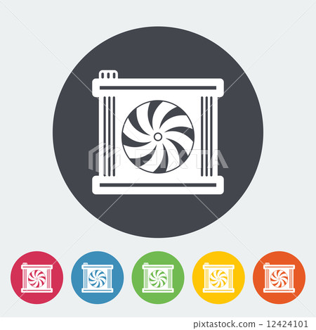 Radiator fan icon. - Stock Illustration [12424101] - PIXTA
