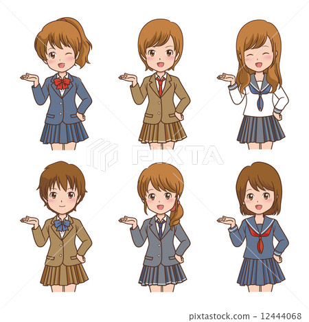 Girls variation - Stock Illustration [12444068] - PIXTA