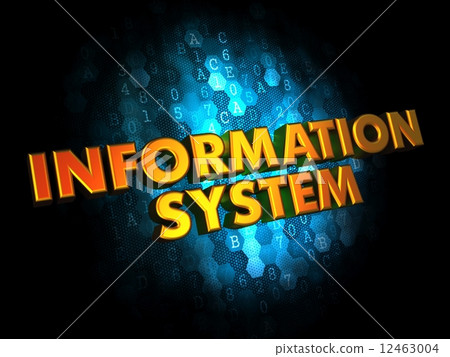 Information System - Gold 3D Words. - Stock Illustration [12463004] - PIXTA