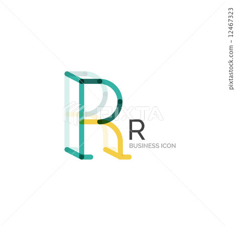 Minimal R font or letter logo design - Stock Illustration [12467323 ...