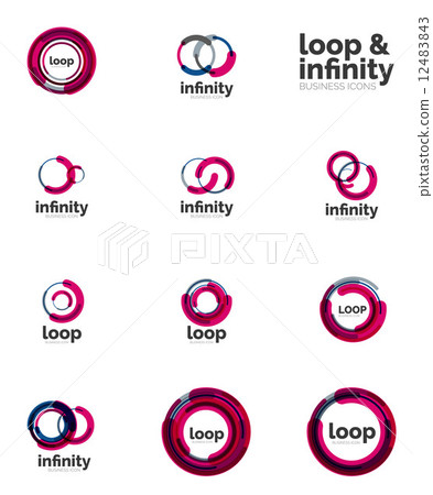 Set of infinity and loop business logos - Stock Illustration [12483843 ...