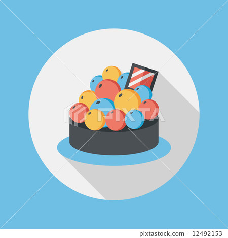 fruit tart flat icon with long shadow,eps10 - Stock Illustration ...