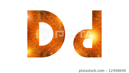 Set of letters, firework, D - Stock Illustration [12498640] - PIXTA