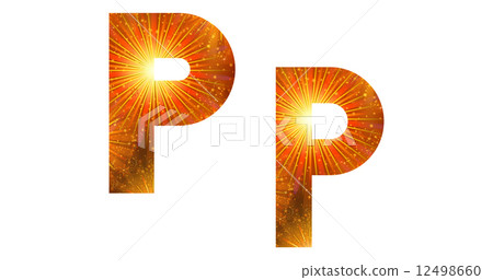 Set of letters, firework, P - Stock Illustration [12498660] - PIXTA