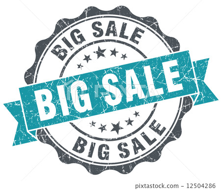 Big sale blue grunge retro style isolated seal - Stock Illustration ...