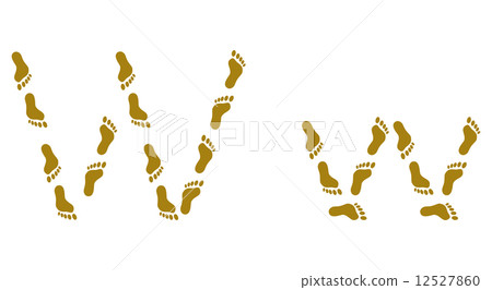 Traces, letter W - Stock Illustration [12527860] - PIXTA