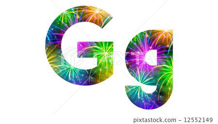 Set of letters, firework, G - Stock Illustration [12552149] - PIXTA
