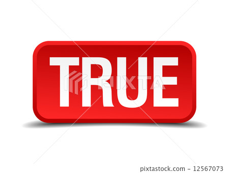 True red 3d square button isolated on white - Stock Illustration ...