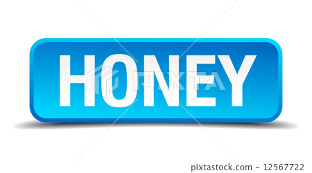 Honey blue 3d realistic square isolated button-插圖素材 [12567722] - PIXTA圖庫