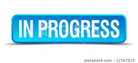 in progress blue 3d realistic square isolated... - Stock Illustration ...