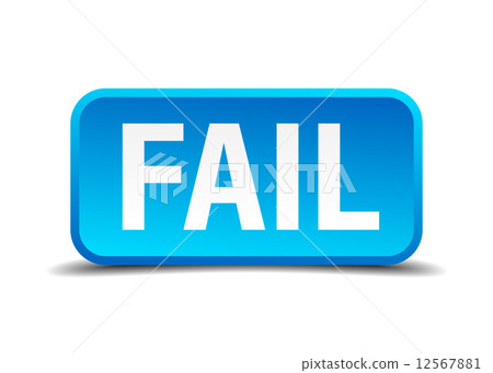fail blue 3d realistic square isolated button - Stock Illustration ...