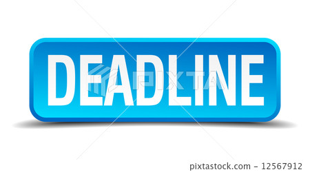 deadline blue 3d realistic square isolated button-插圖素材 [12567912] - PIXTA圖庫