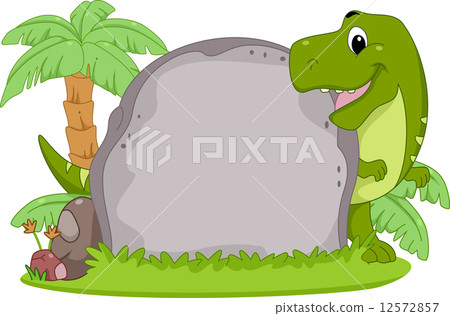 T-Rex Stone Frame - Stock Illustration [12572857] - PIXTA