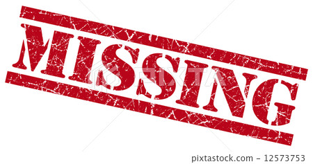 missing red grungy stamp on white background - Stock Illustration ...