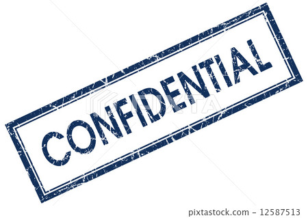 confidential blue square stamp - Stock Illustration [12587513] - PIXTA
