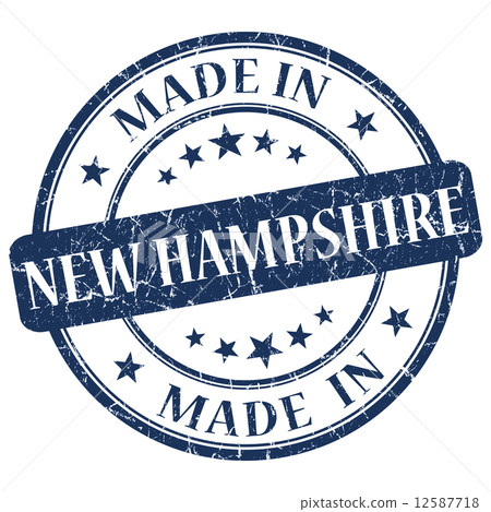 made in New Hampshire blue round grunge...-插圖素材 [12587718] - PIXTA圖庫